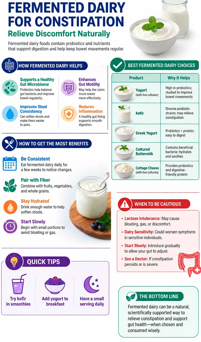 Produits laitiers fermentés contre la constipation: le yaourt, le kéfir ...